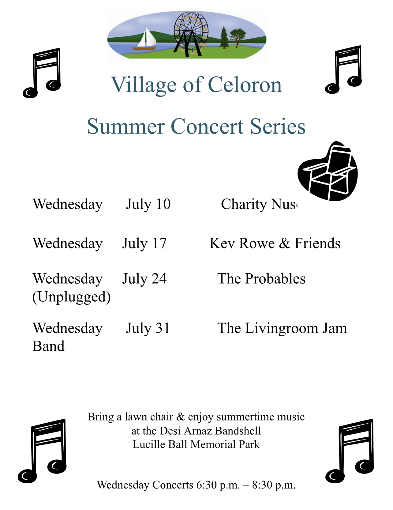 Village of Celoron Launches Free Summer Concert Series at Lucille Ball ...