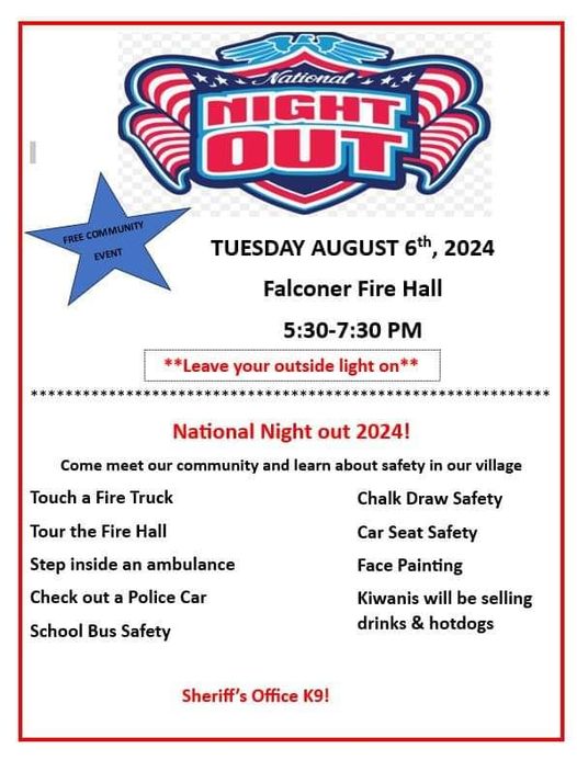 Falconer Celebrates National Night Out with Free Community Event – WNY ...